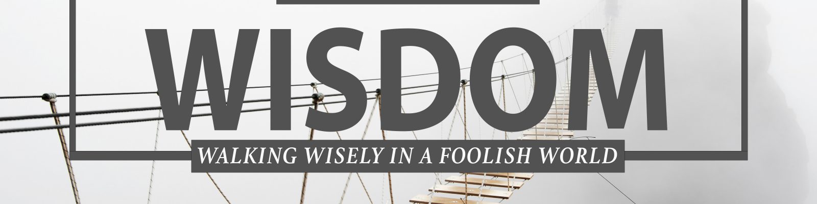 Walking Wisely in a Foolish World – Welcome
